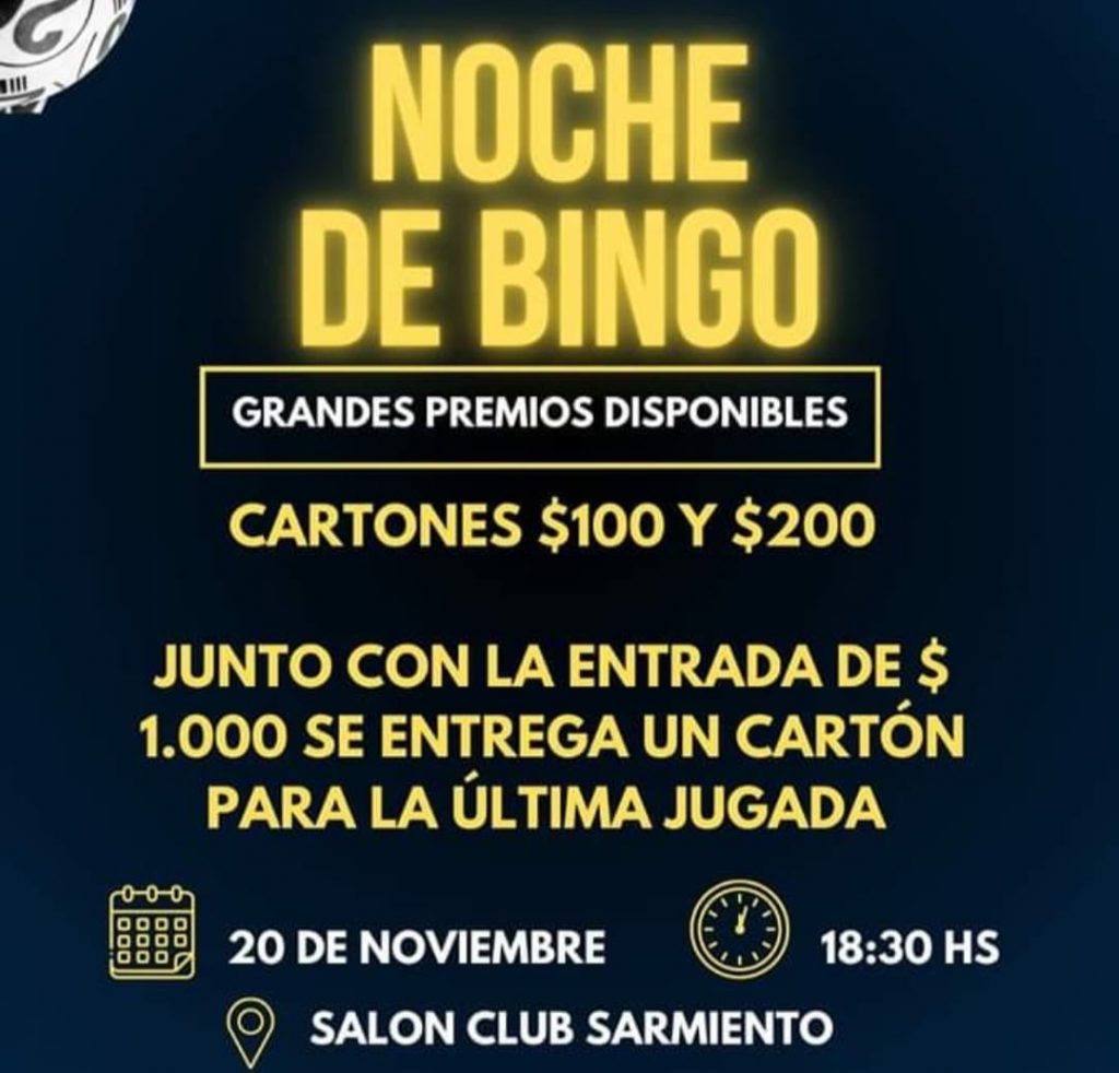 Ameghino: Noche de bingo con importantes premios. – La Brujula Web